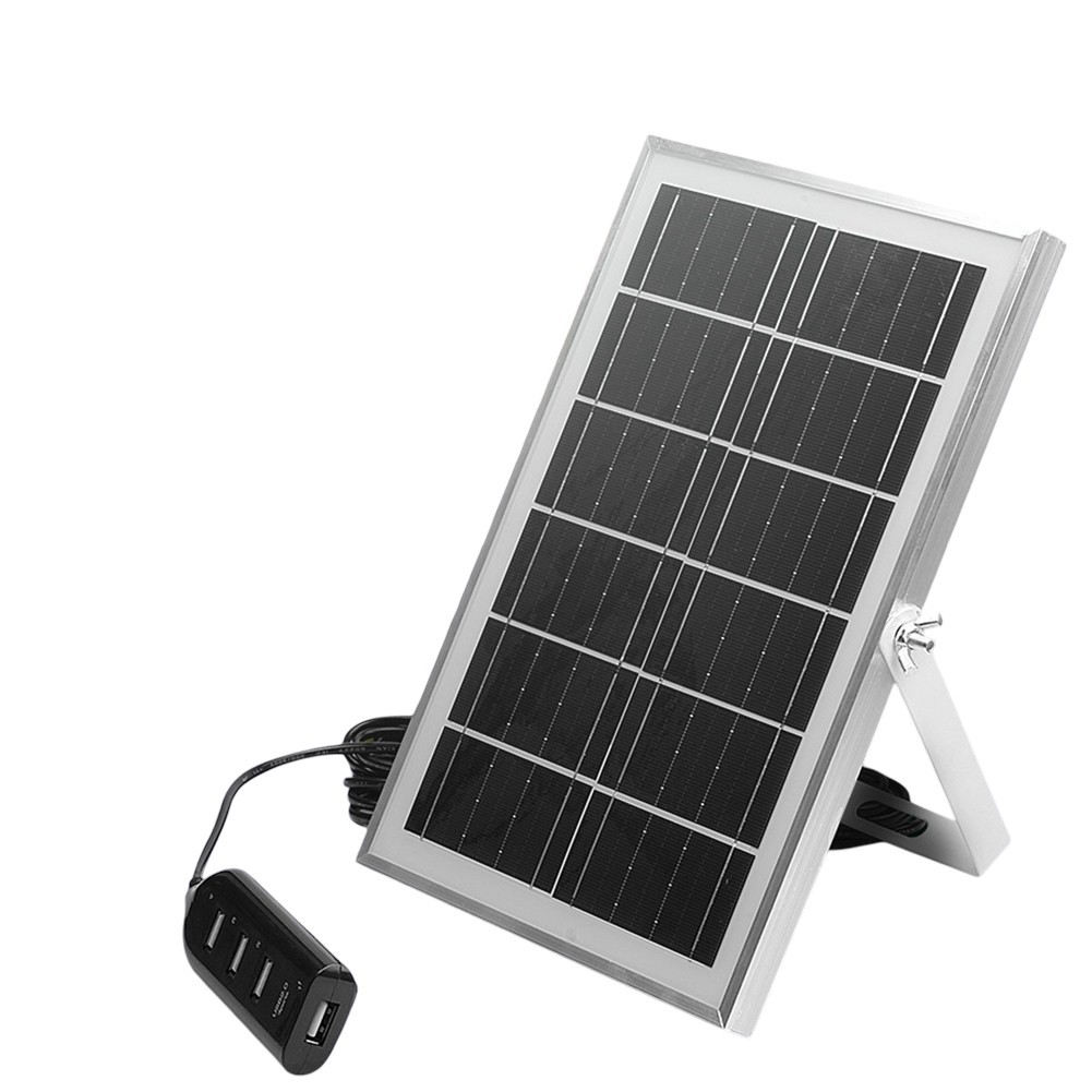 ️5V 8W Solar Panel Generator Outdoor Charging With 4 USB Ports Solar ...