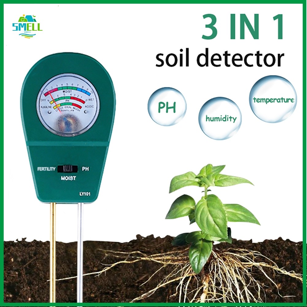 【SMELLSHI】 Soil Tester Soil PH Meter 3-in-1 Soil Meter for Moisture ...