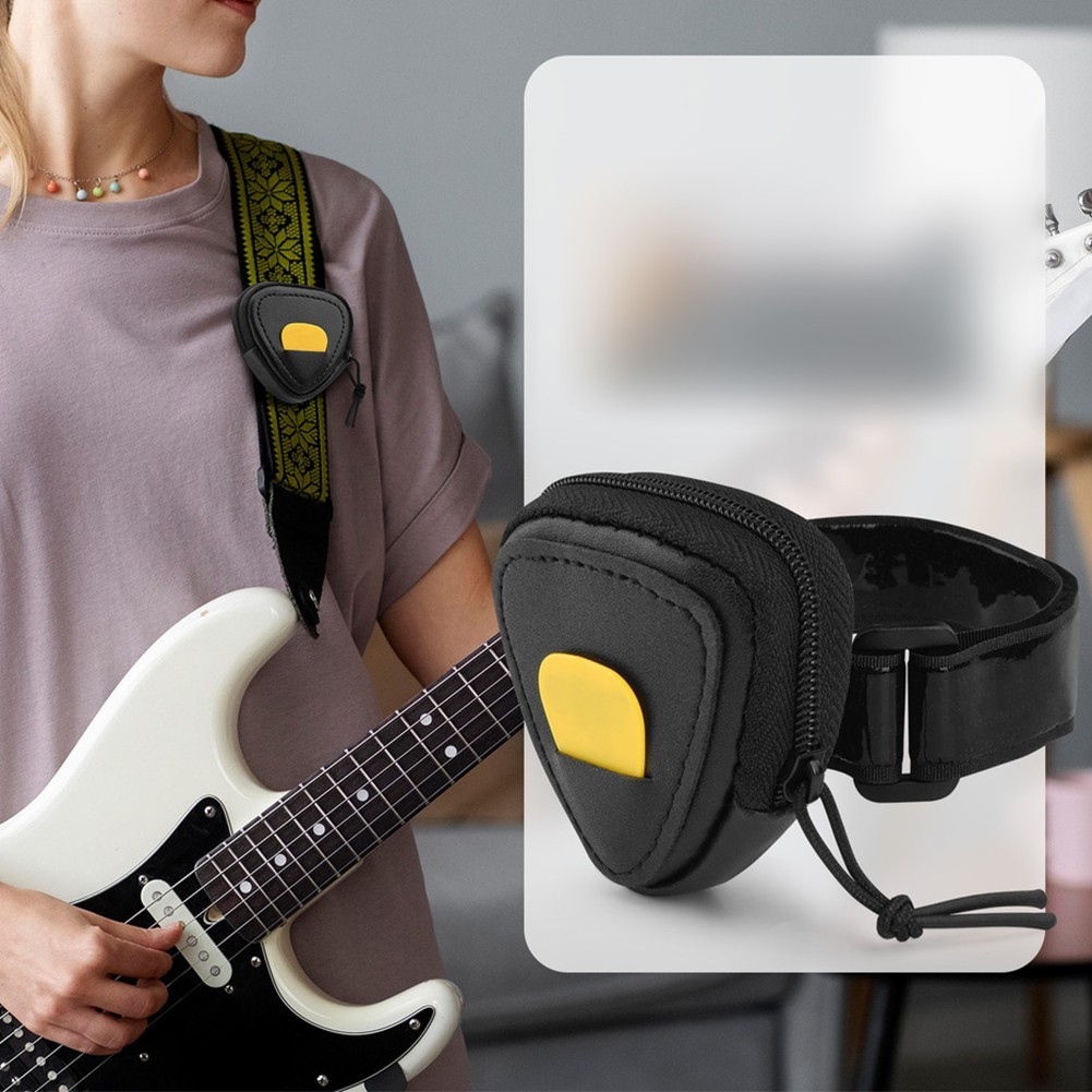 Guitar Picks Holder Case: Store 20 Picks with Zipper & Anti-Slip ...