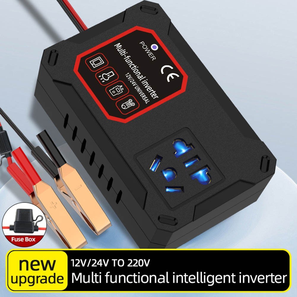 【SMT】 Car 200W Converter Inverter Power DC 12V/24V To DC 220V Invertor ...