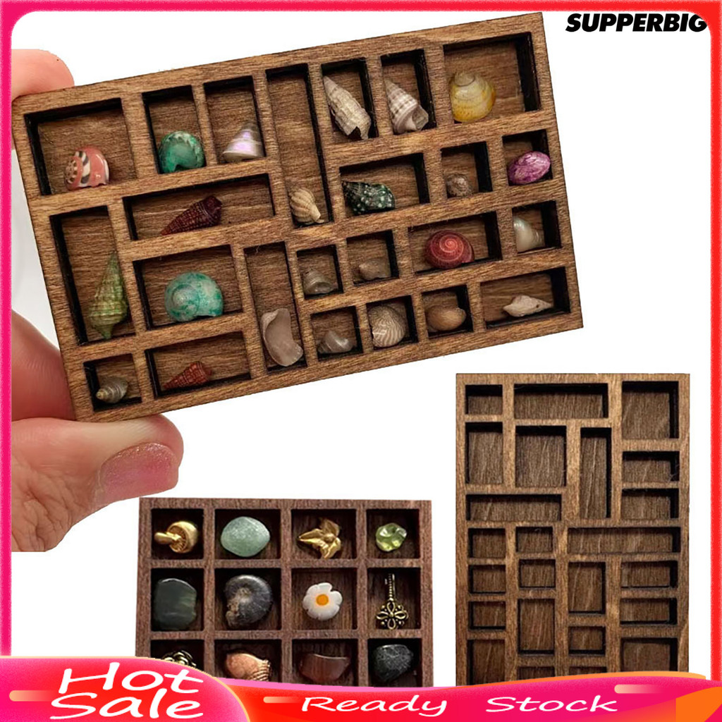 Supperbig♥Miniature Trinket Shelf Wooden Crystal Display Shelf ...