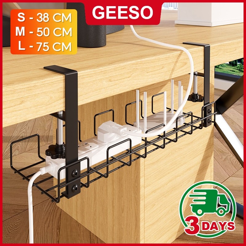 Under Desk Storage Rack Cable Management Tray Socket Rack Wire ...