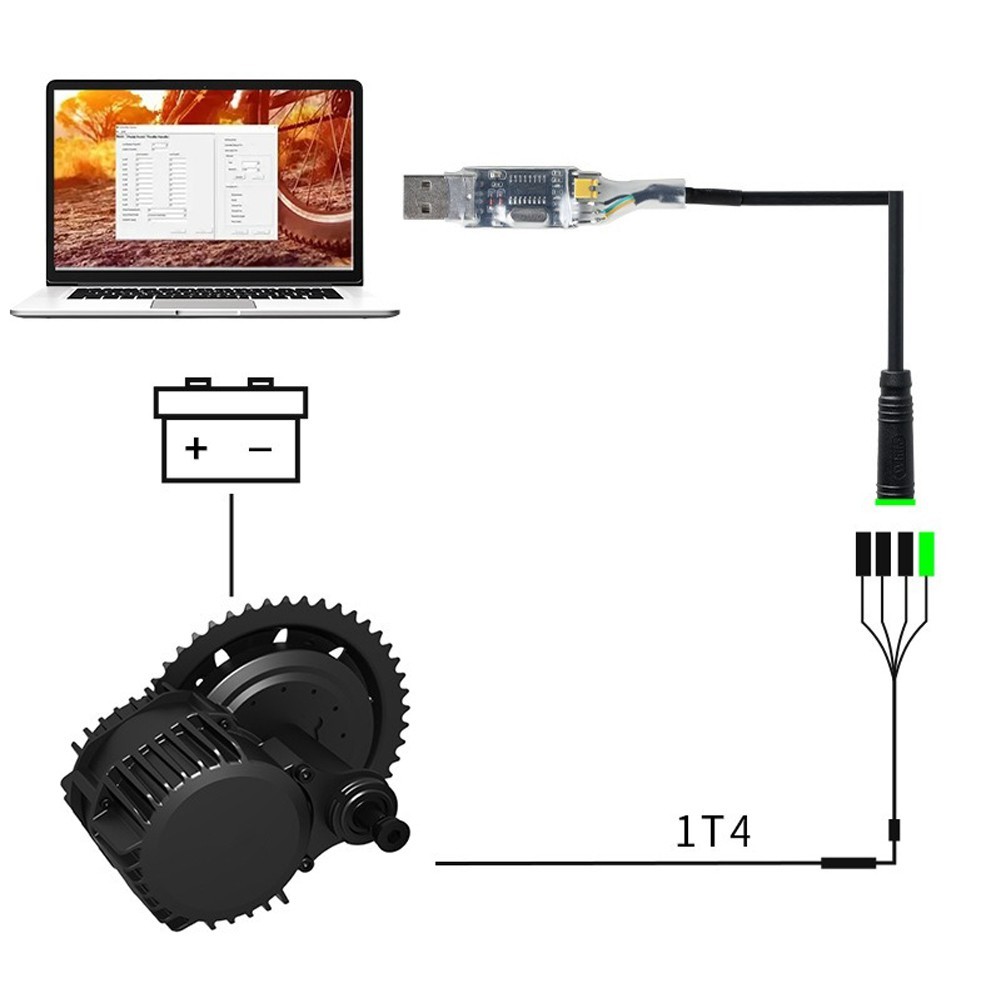 for bafang programming cable mid-mount motor kit connects PC motor ...