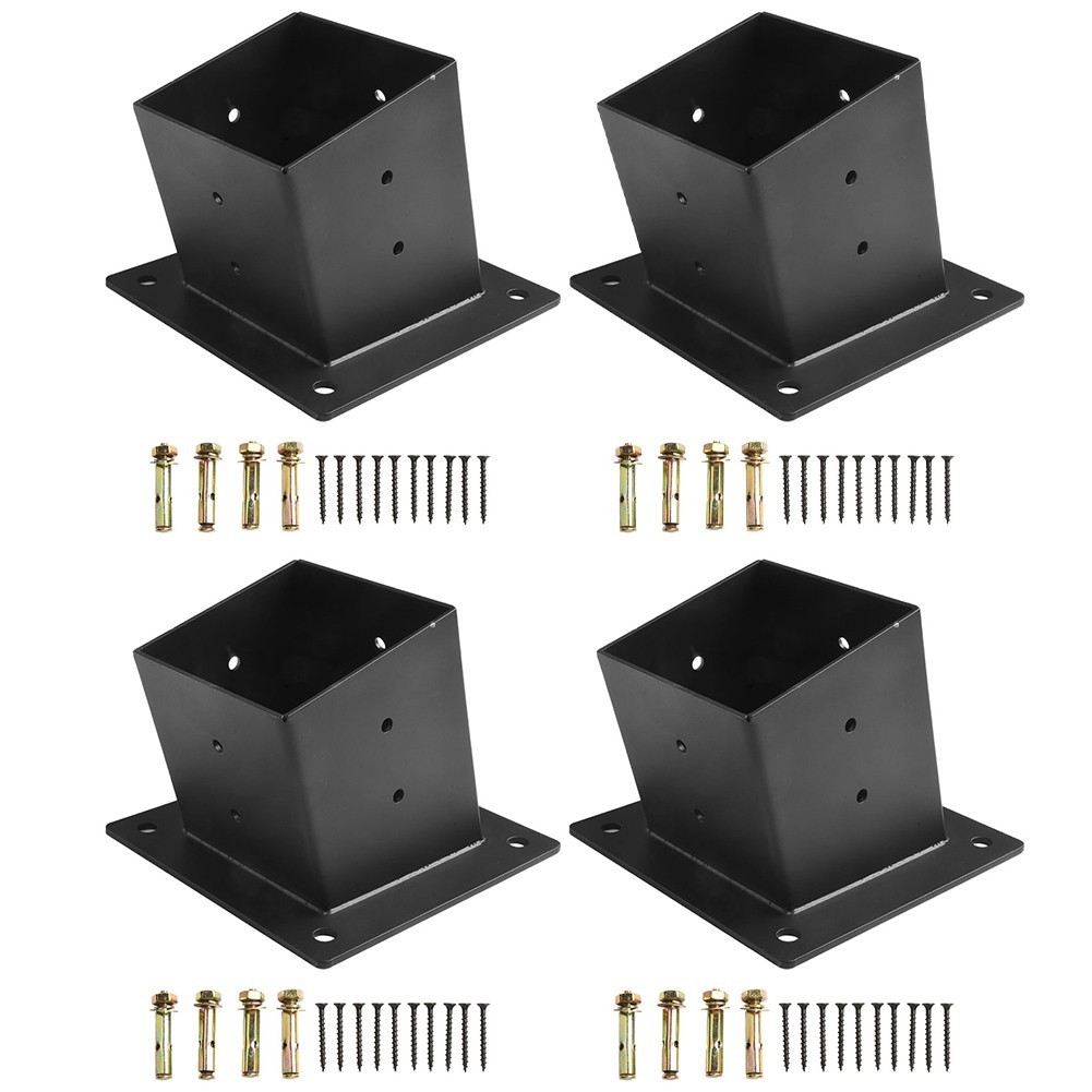 Slanted Roof Pergola Brackets Wall Mount with Hardware for 4x4 inch ...