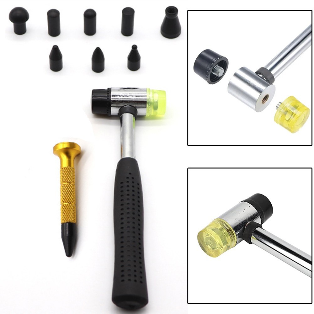 Car Dent Removal Kit Hammer Panel Beating Set Paintless Dent Tool+ 9 Heads | Shopee Philippines