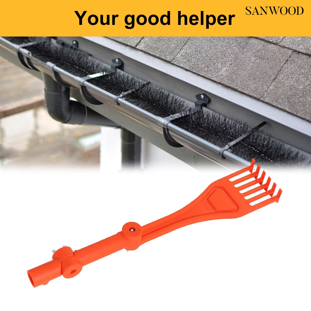 Sanwood Roof Rake Cleaning Tool Adjustable Multi-angle Head Mini Rake ...