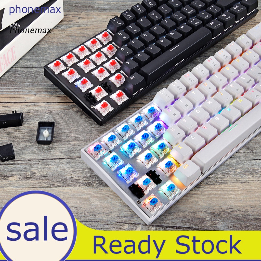 Phonemax CK62 Wireless Wired Keyboard Dual Mode RGB Lighting Effect ...