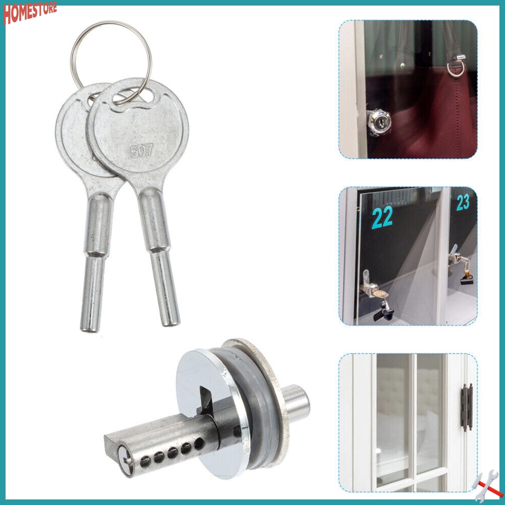 [HS321] Display case Sliding Glass Door Lock with Keys Counter jewelry ...