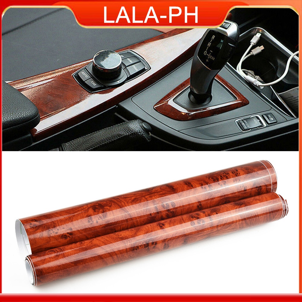 High Glossy Wood Grain Vinyl Sticker Decal Car Internal DIY Film ...