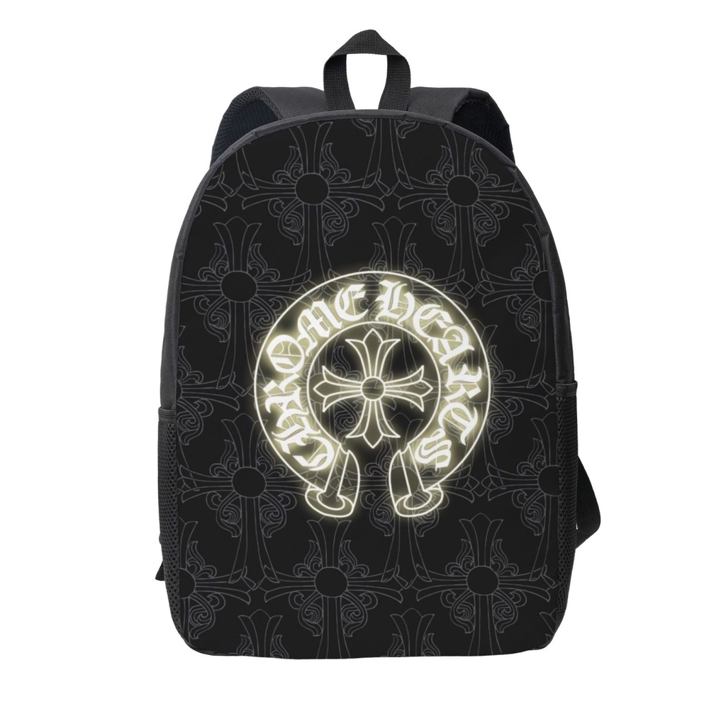 Chrome Hearts Backpack Printing School Student Bag 17 Inch For Man/Kid ...