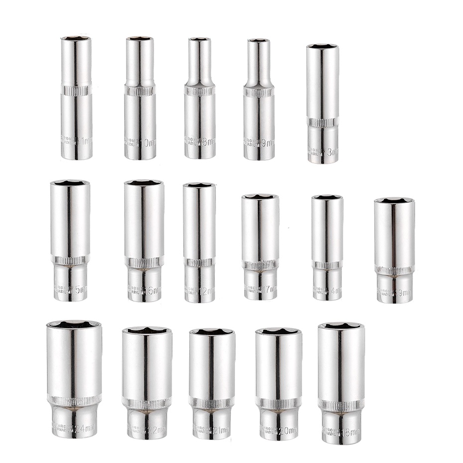 【smelling】 1PC 3/8inch Deep Socket Adapter Hex Socket Wrench Heads ...