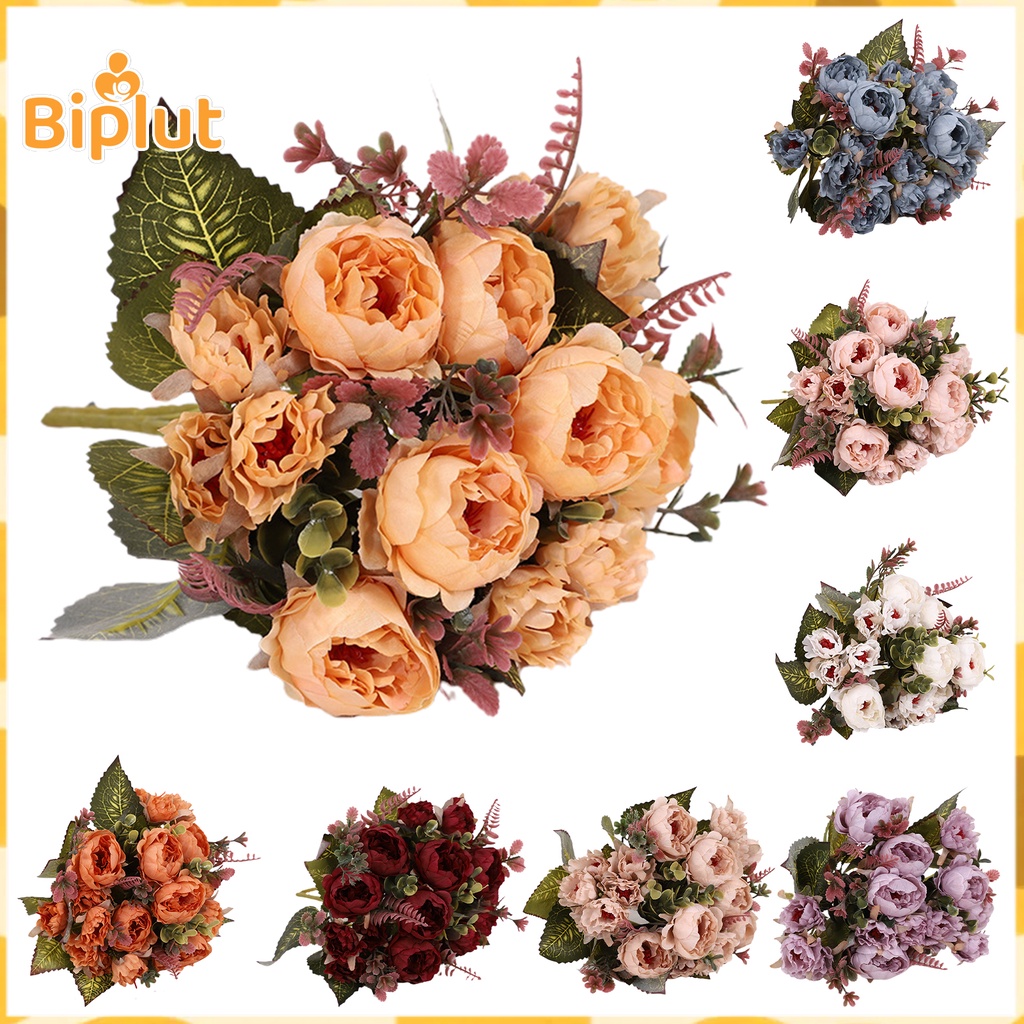 FBY Simulation Flower High Simulation Ornamental Realistic Bouquet 9 ...