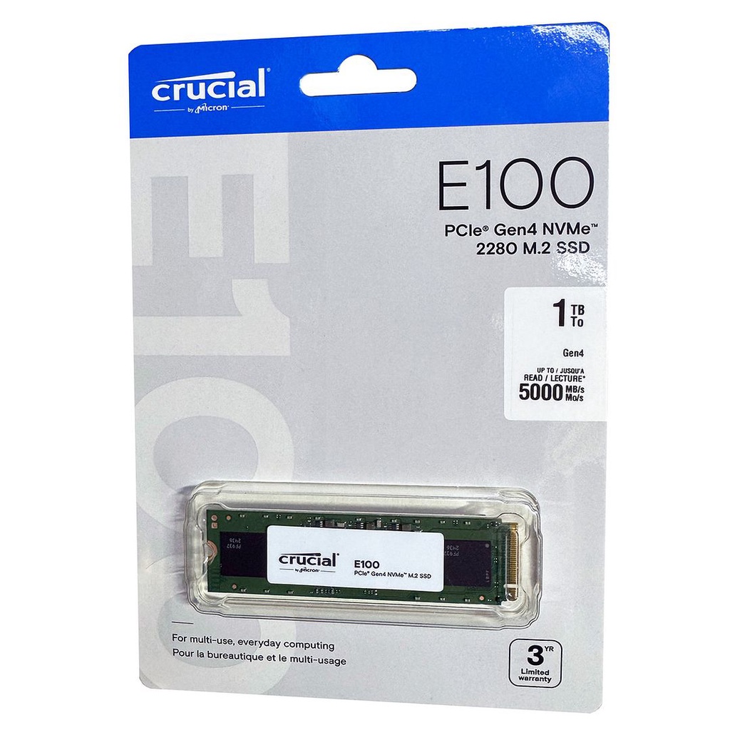Crucial E100 1TB Gen4 M.2 2280 SSD, CT1000E100SSD8 | Shopee Philippines
