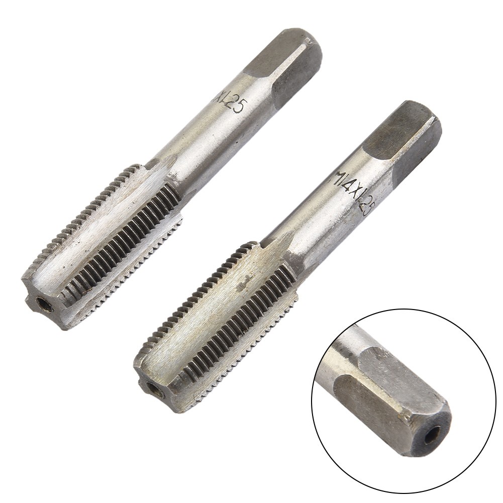 【FNMH】2pcs HSS 14mm x 1.25 Metric Taper & Plug Tap Right Hand Thread ...