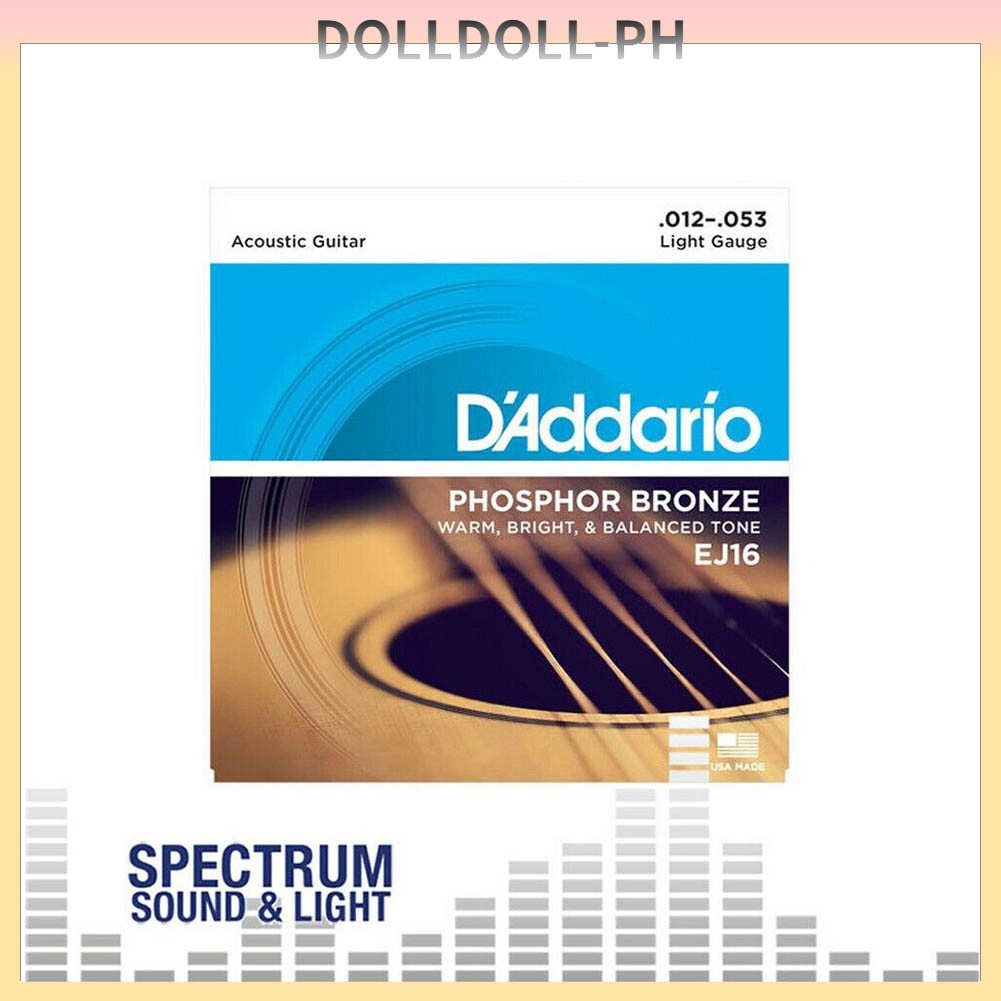 【DOLL Ready】For D\'Addario EJ16 Acoustic Guitar Strings Full Set Light ...