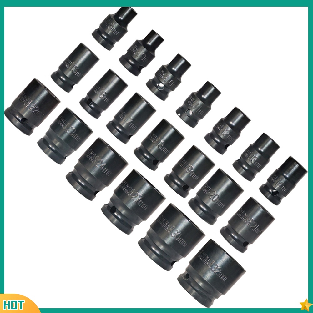 【smelling】 8-32mm Short Wrench Socket Driver Head 6Point 1/2inch ...