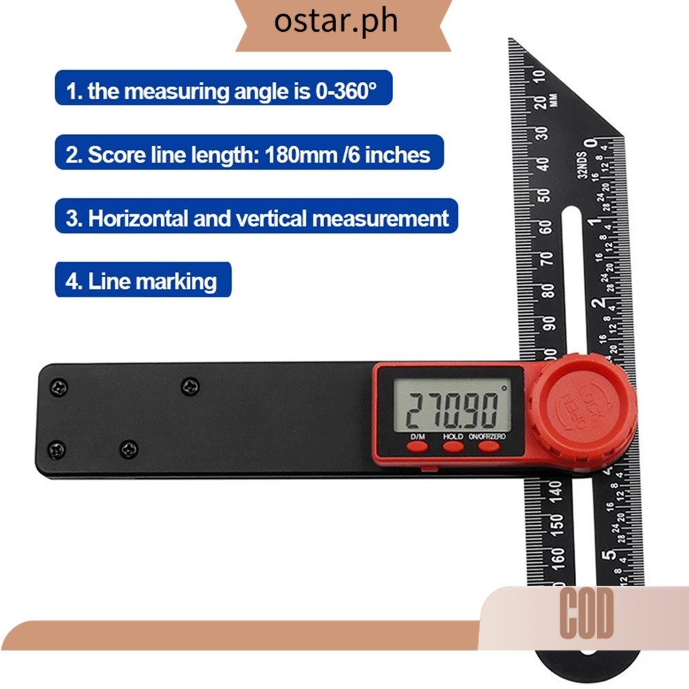[COD] Electronic Level 360 Degrees LCD Digital Sliding T Bevel Gauge ...