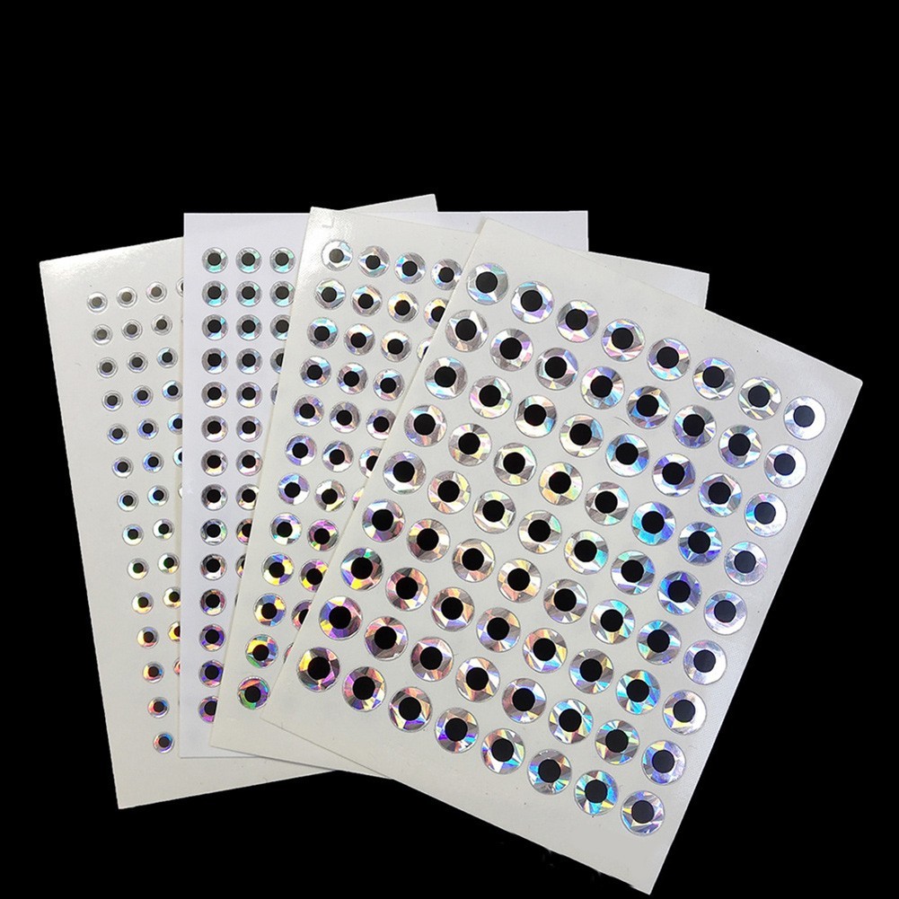 【DELUCY】2D Flat Fishing Lure Eyes Tape 4/5/6/8mm Flat Stick-On Fishing ...