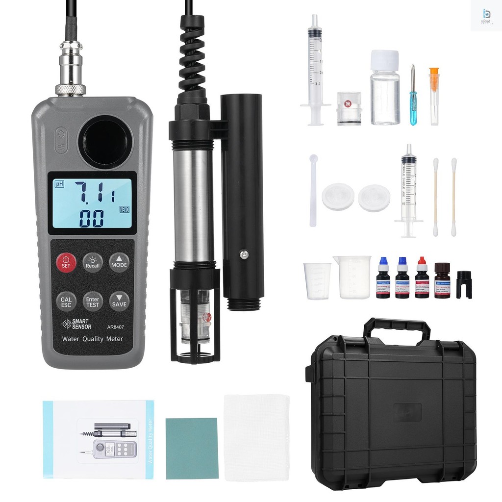 SMART SENSOR 6-in-1 Digital Dissolved Oxygen Tester Water Quality ...