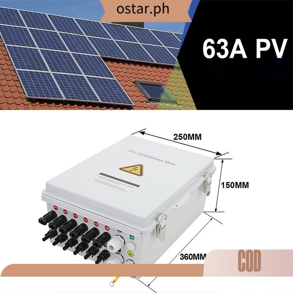 [COD] 6-String Solar PV Combiner Box with Arrester and Circuit Breaker ...