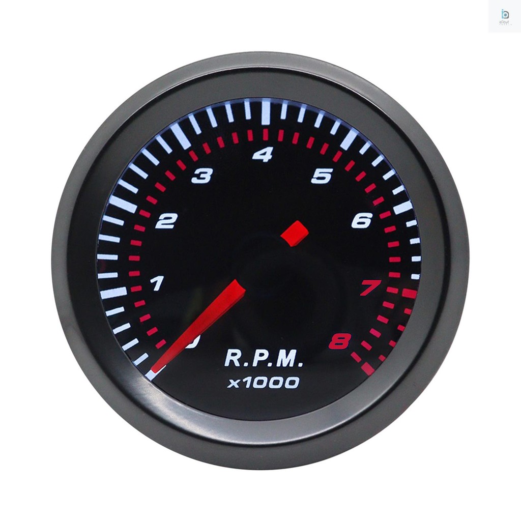 Tachometer for Car 8000 RPM Gauge Tachometer 55mm Diameter for 1 to 8 ...