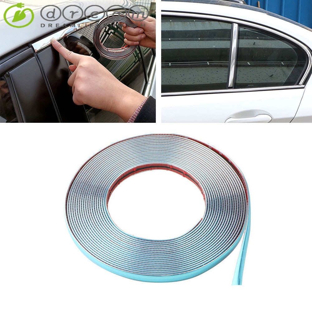 dreamlifeshop⚡5M*10mm Chrome Trim Molding Strip Decoration Car Door ...