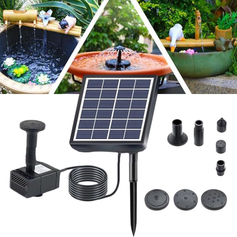Solar Fountain Pump Kit with 5 Nozzles - DIY Garden Decor! | Shopee ...