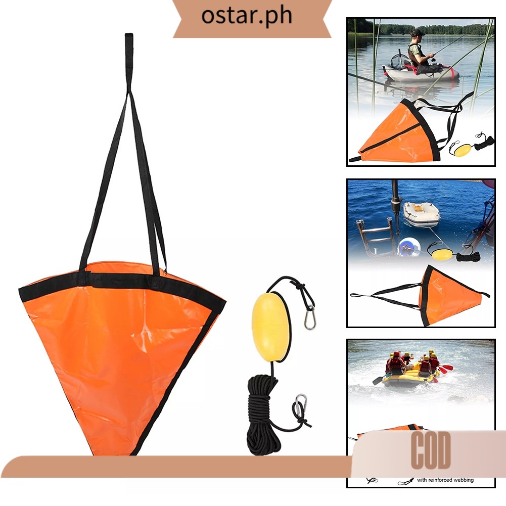 [COD] Multi Size Kayak Drift Anchor Fishing Boat Anchor Buoy Set Yacht ...