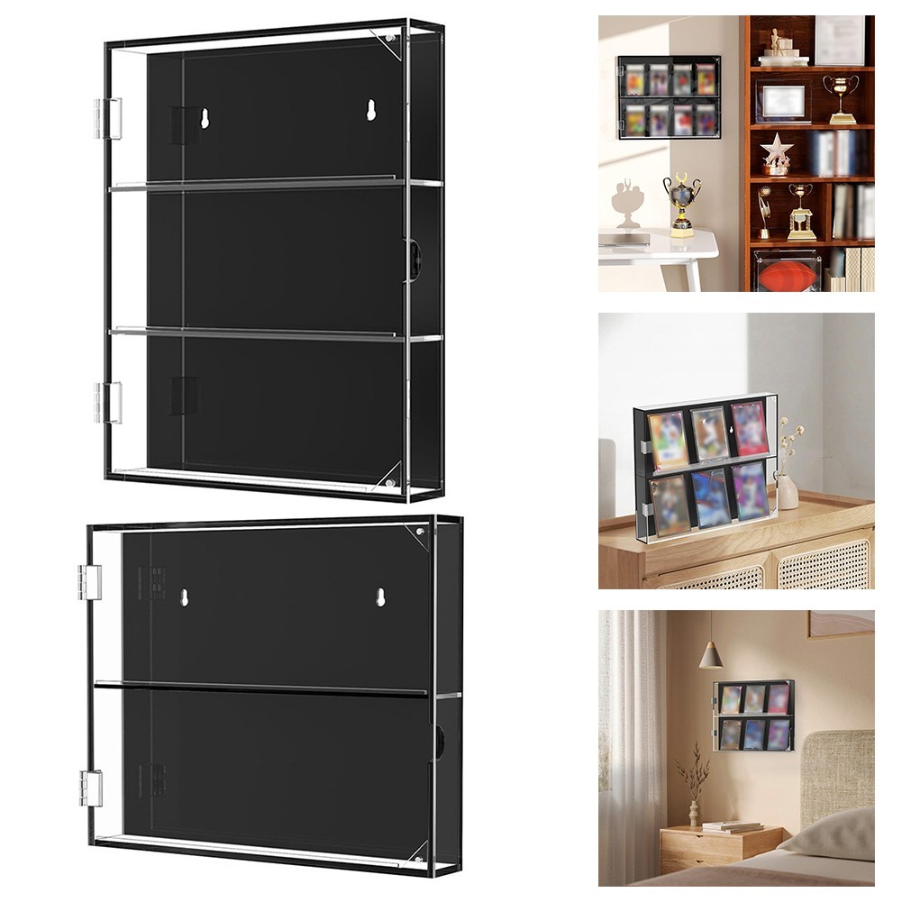 Wall Mounted Acrylic Baseball Sports Card Storage Box Display Cabinet ...