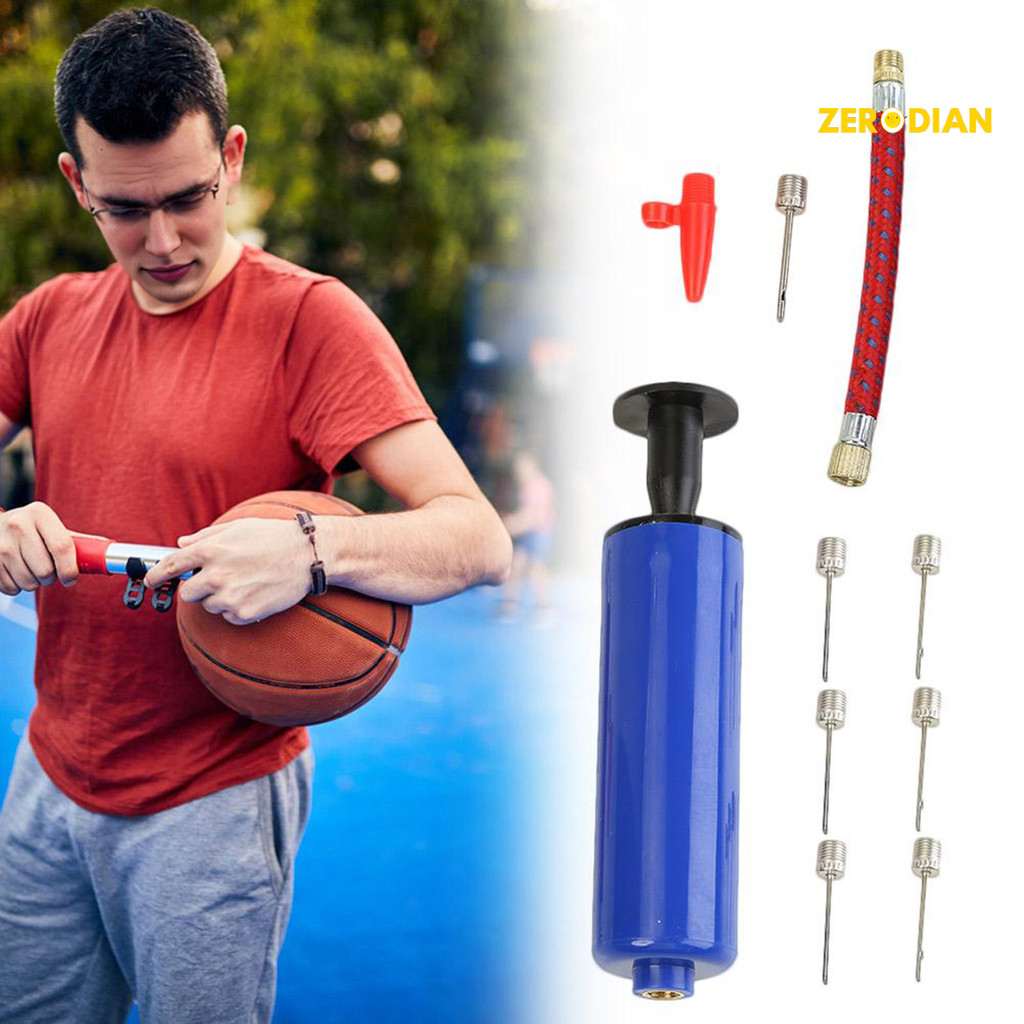 Zerodian Portable Ball Hand Pump Kit Sports Ball Air Inflator with 7 ...