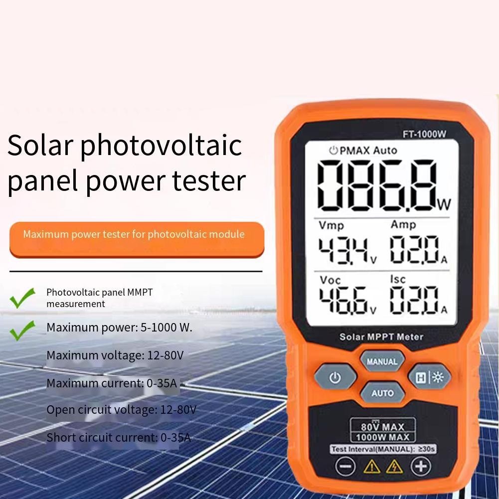 FT-1000W MPPT Solar Meter Photovoltaic Multimeter Photovoltaic Power ...