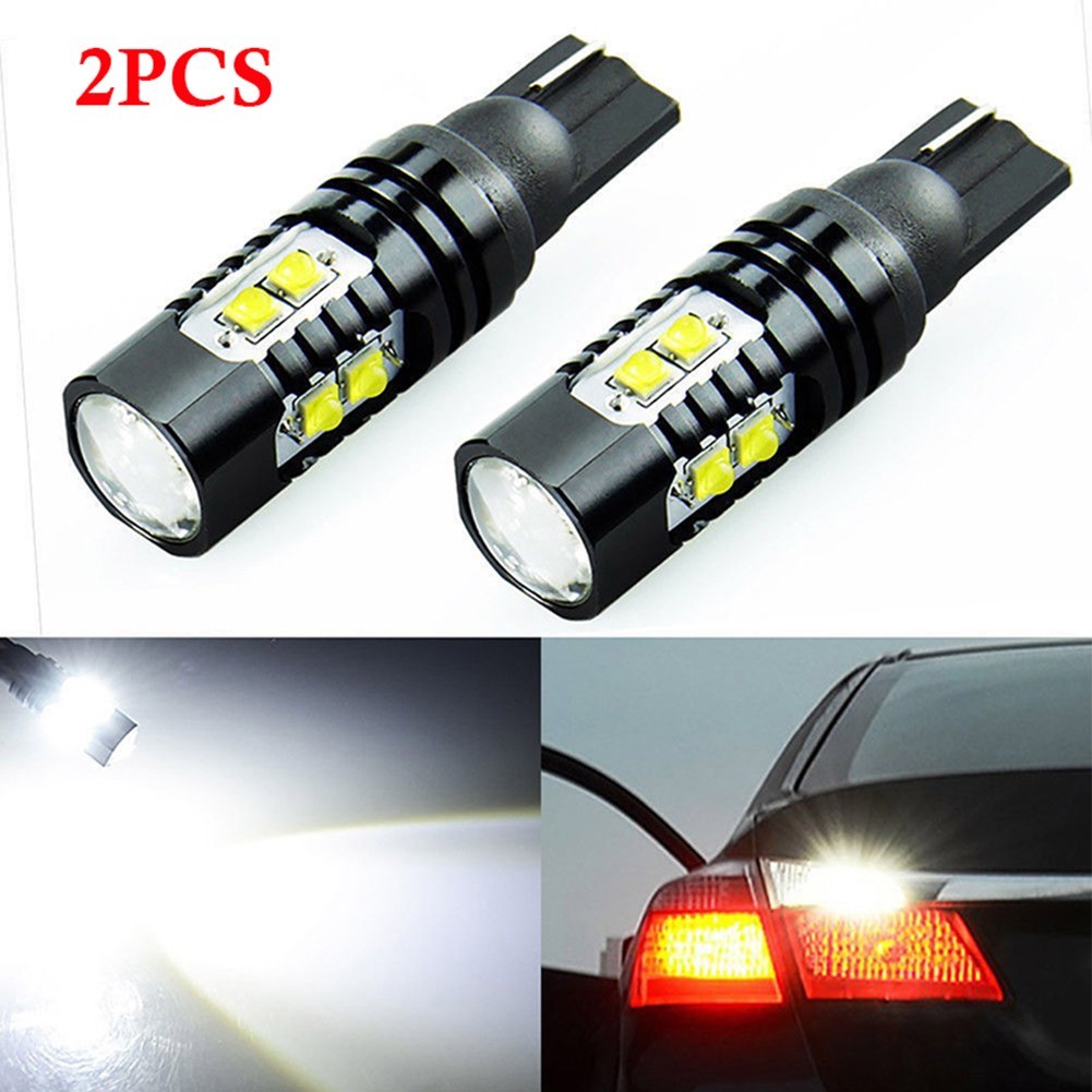 2PCS 50W For T10 LED 6500K Reverse Lights Bulbs for Car Backup High ...
