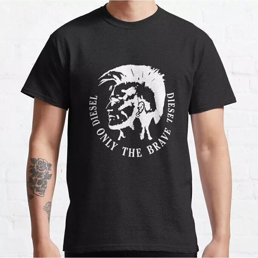 2025 New Limited Art Diesel Only The Brave Diesel White Classic Tshirt ...