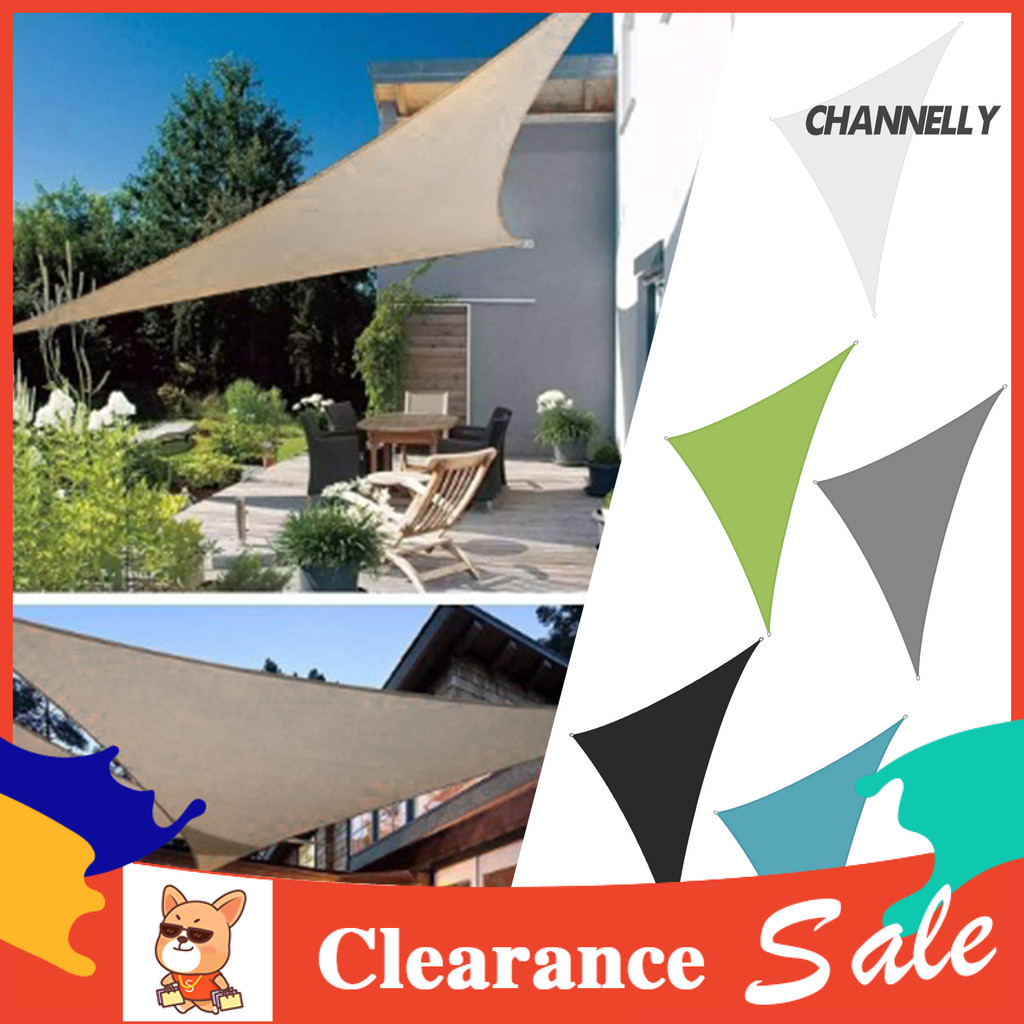 [CHAN]Triangle Sun Shade Sail Waterproof UV Block Sun Shade Canopy ...
