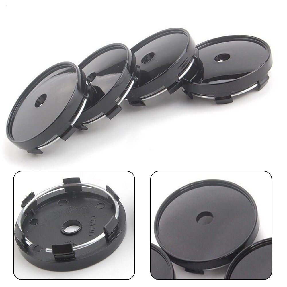 【HOT】 Ready Stock 4pcs 60mm Black Wheel Hubs Center Hub Cap Wheel Rim ...