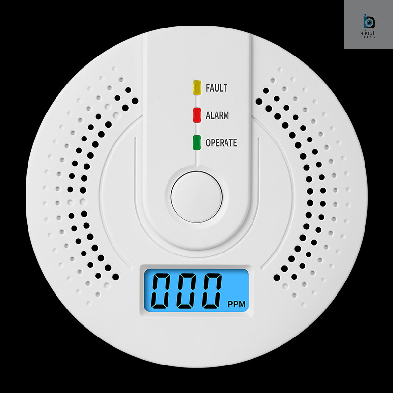 Digital Carbon Monoxide Detector with LED Indicator Battery Powered CO ...