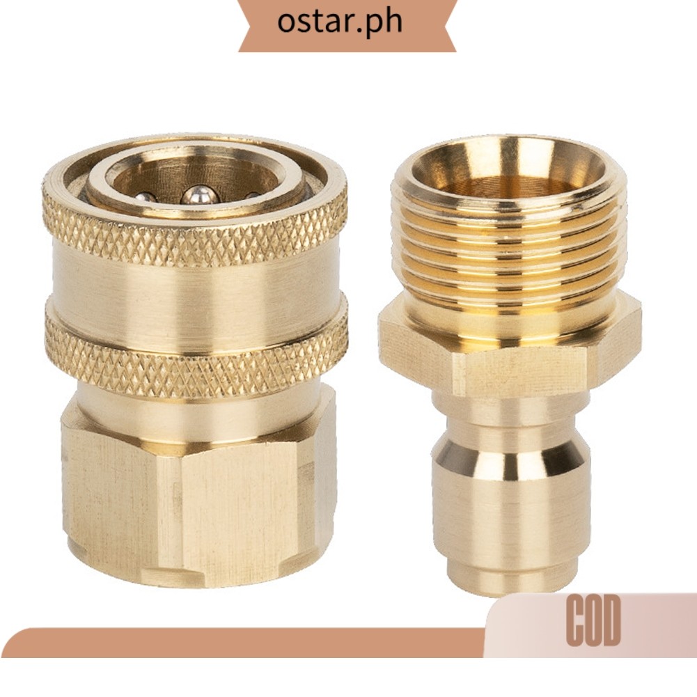 [COD] High pressure washer nozzle kit quick connect kit adapter fitting 3/8 M22 | Shopee Philippines