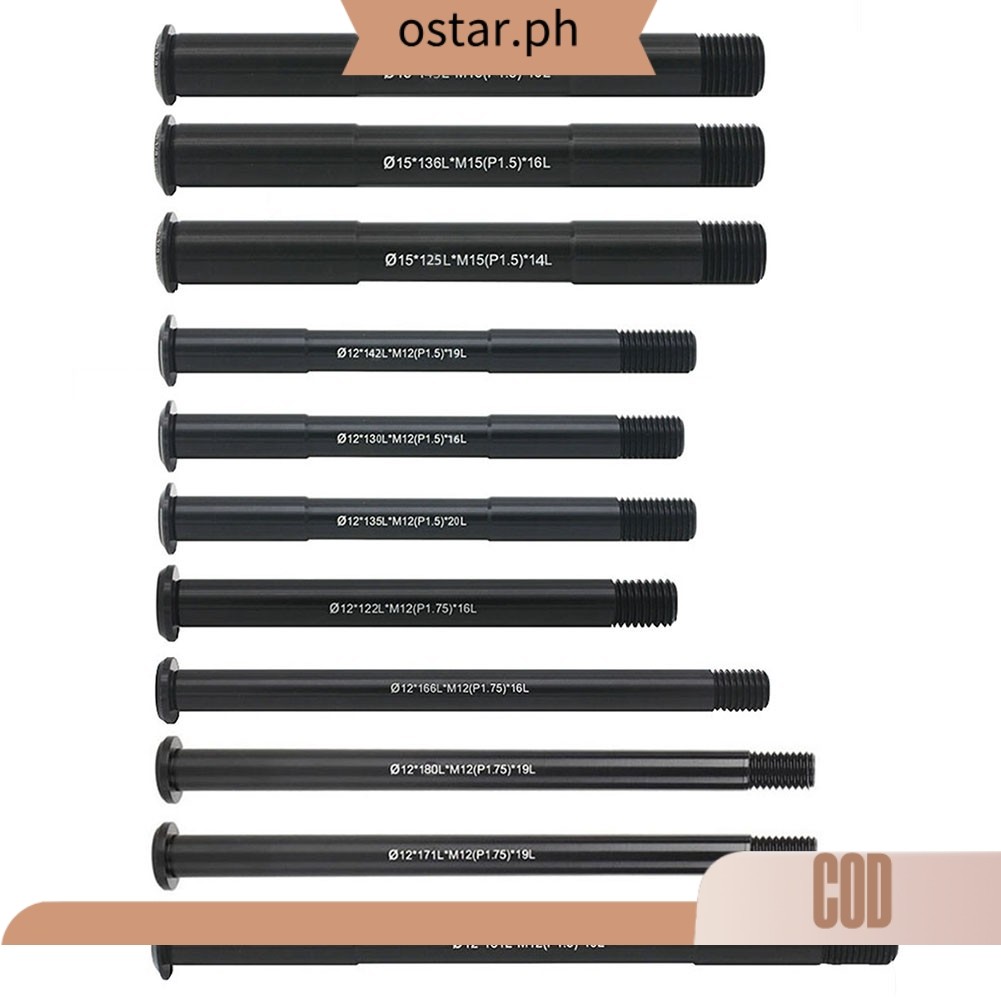 [COD] Bike Bicycle Replacement Front/Rear Thru Axle 12/15mm 122-181L P1.5/P1.75 | Shopee Philippines