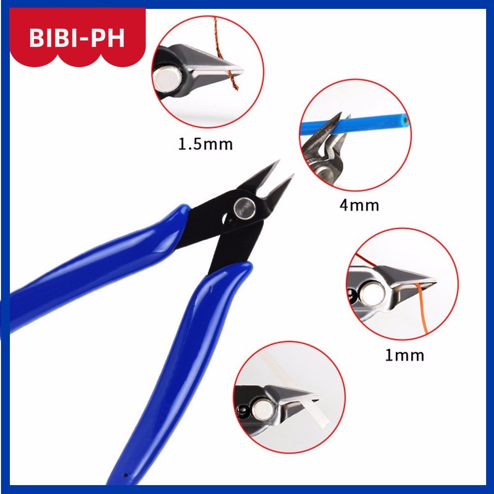 {BIBI}1 Pack 170 Flush Wire Cutter Blue Diagonal Cutting Pliers Side ...