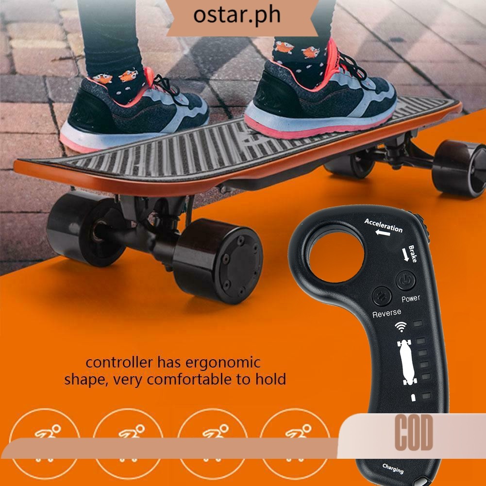 [COD] Electric Four-wheeled Skateboard Longboard Remote Control W ...