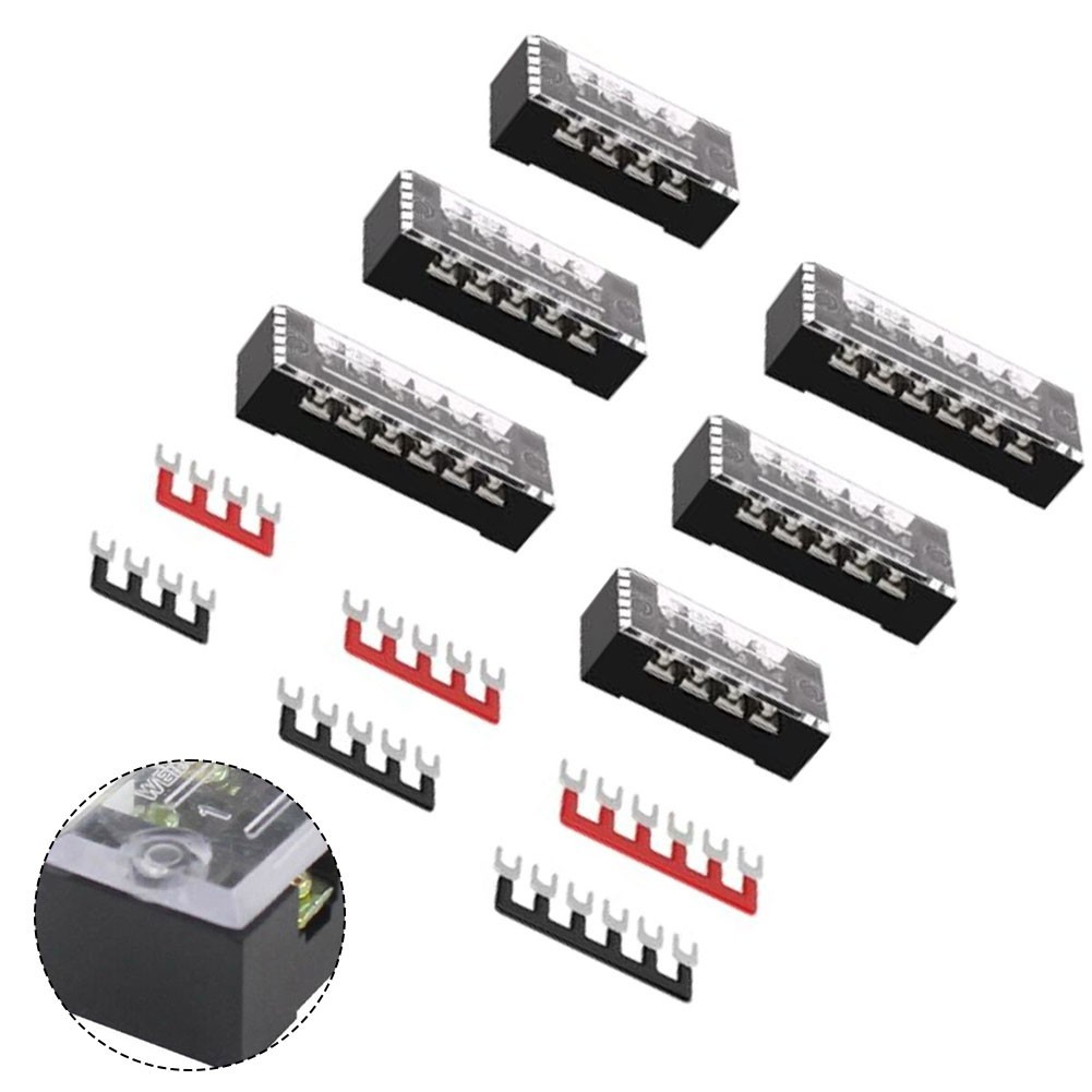 6pcs15A insulated double row terminal blocks - 456 positions easy to ...