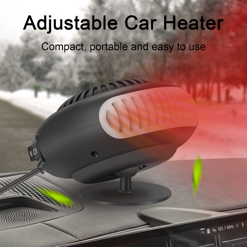 PTC Car Heater with 360-Degree Rotary Base Plug-and-Play Fast Heating ...