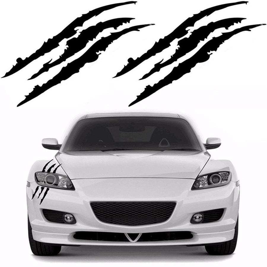 2PCS Car Vinyl Decal Eye Catching Sticker Claw Marks Decal Sticker for ...