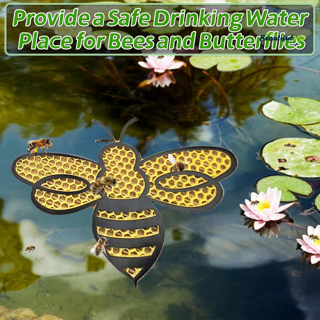 Beautifullife Bee Water Station Floating Pollinator Island Bee Drinking ...