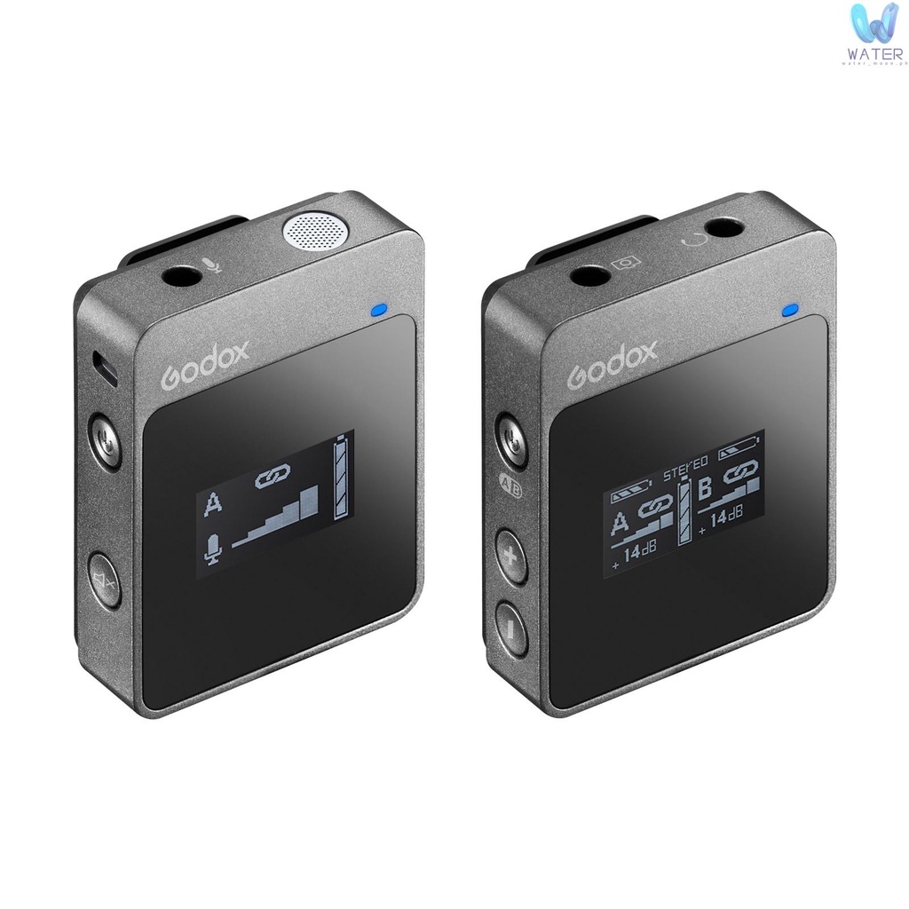 Godox MoveLink M1 2.4G Wireless Microphone System(1 Transmitter + 1 ...