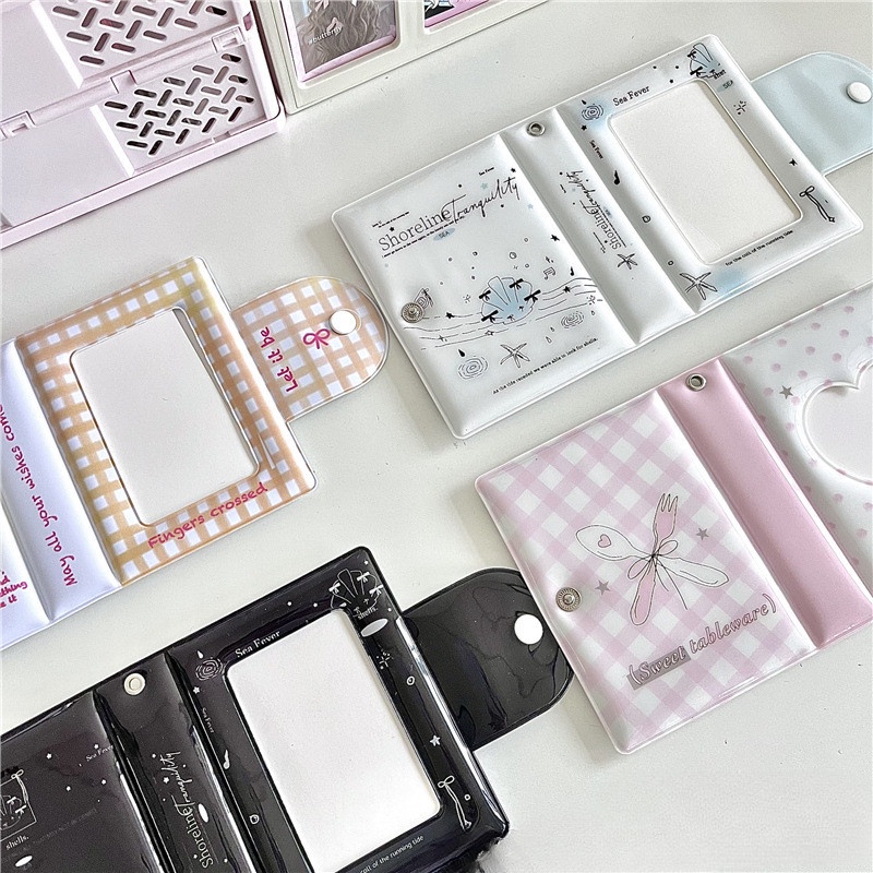 INS 3 Inch/2R Kpop Small Card Photo Album 32 Pockets Card Book Cute ...