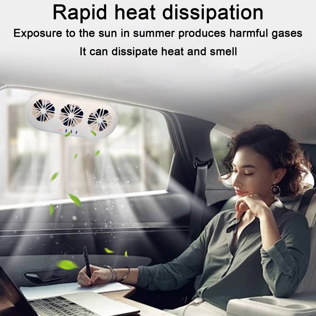 PTC Solar Powered Car Window Fan Auto Solar Ventilation Fan Heat ...