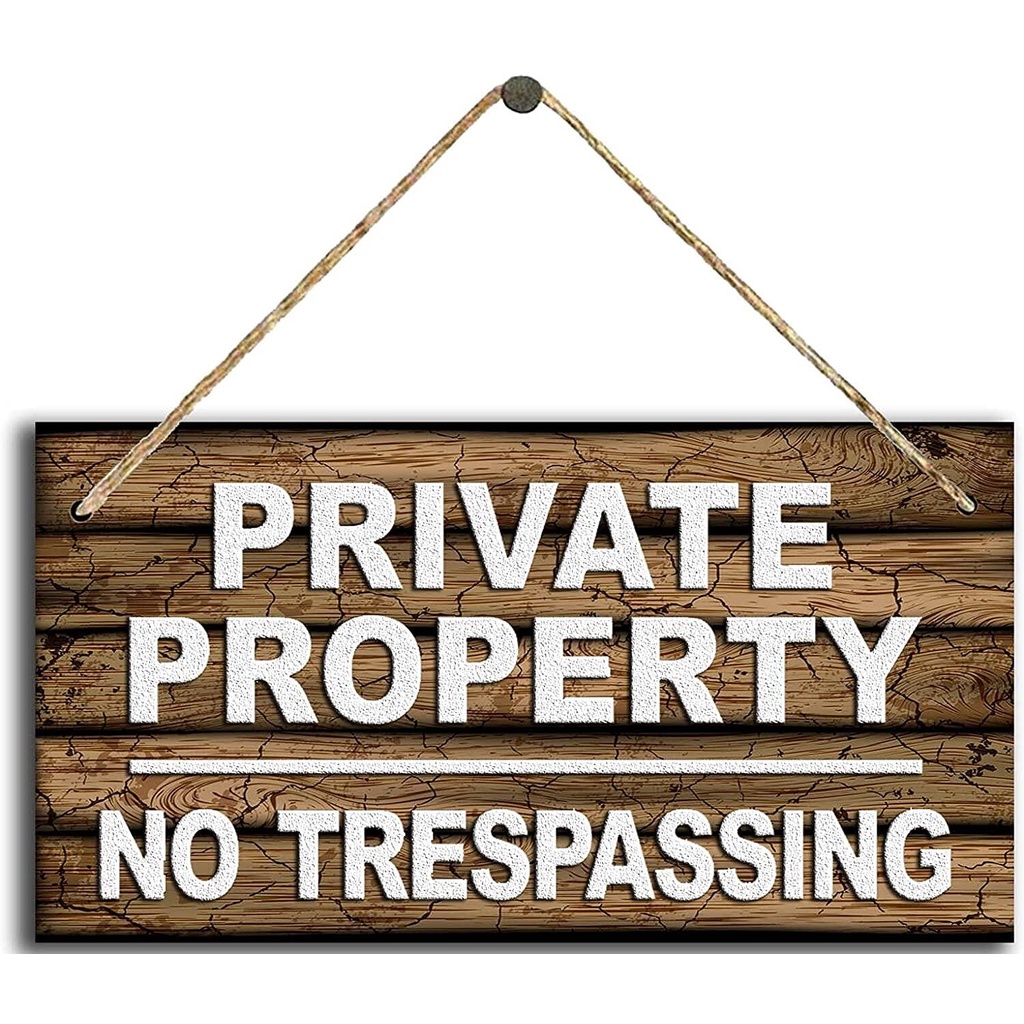 Perfect wooden Rustic Wood Sign Hanging Wall Plaque No Trespassing Wood ...
