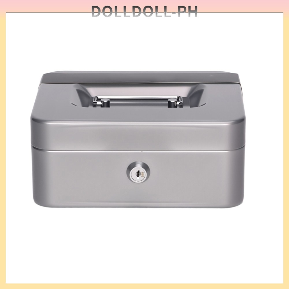 【DOLL Ready】Small Metal Locker Money Box Metal Cash Box with Key Lock ...