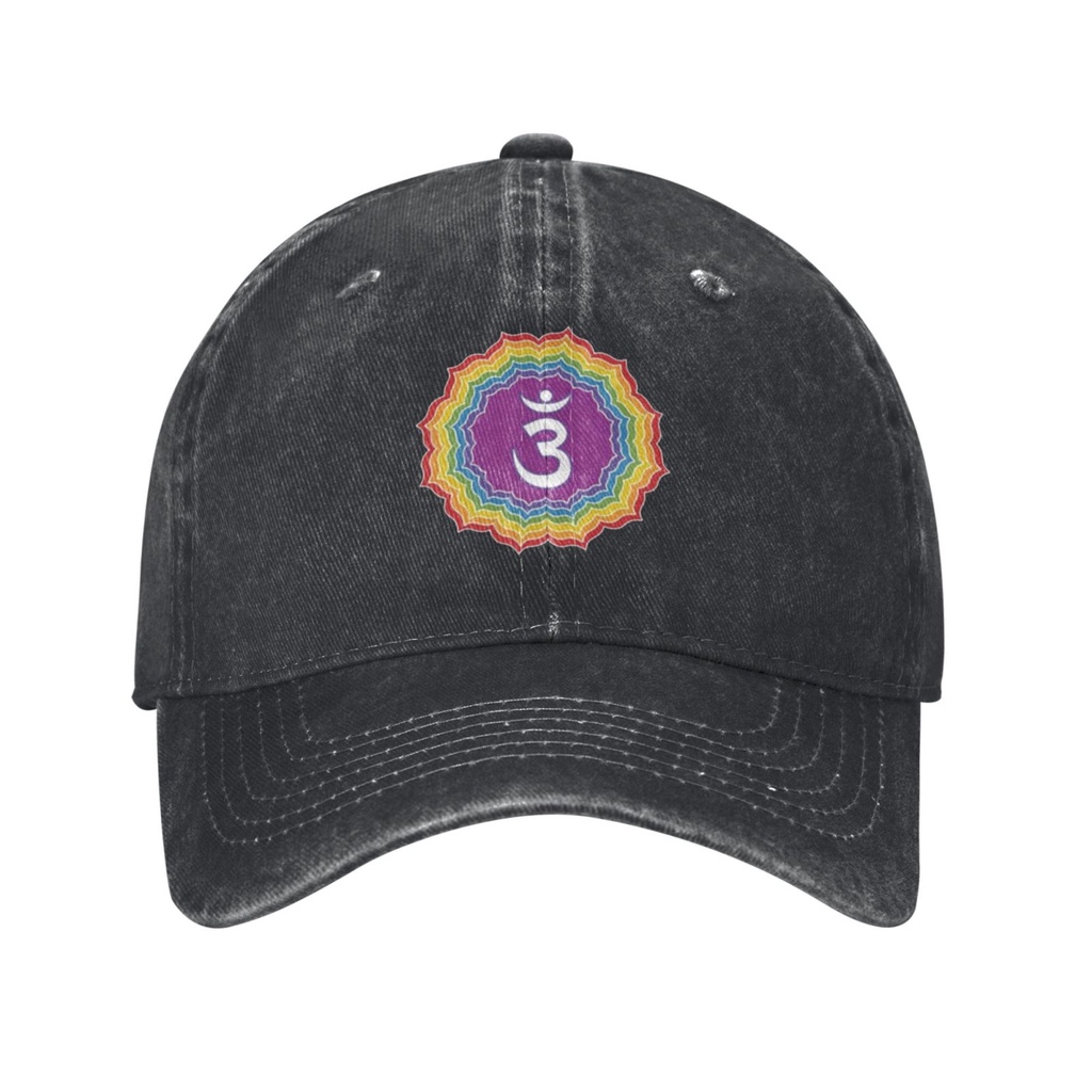 Mandala Buddhist Seven Chakras Flower Versatile Adjustable Denim Hat ...